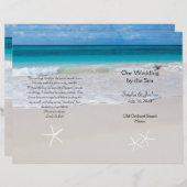 Ocean Water & Beach Sand Wedding Program Template | Zazzle