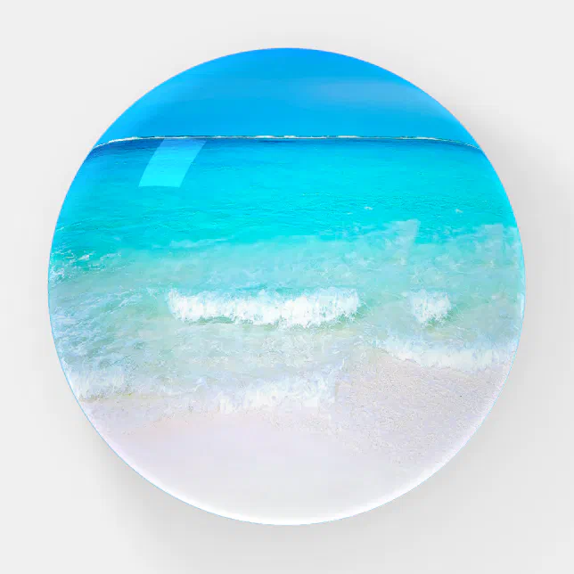 Ocean Wave Beach Modern Scene Paperweight | Zazzle