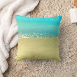 Ocean Wave Beach Sand Pillow | Zazzle