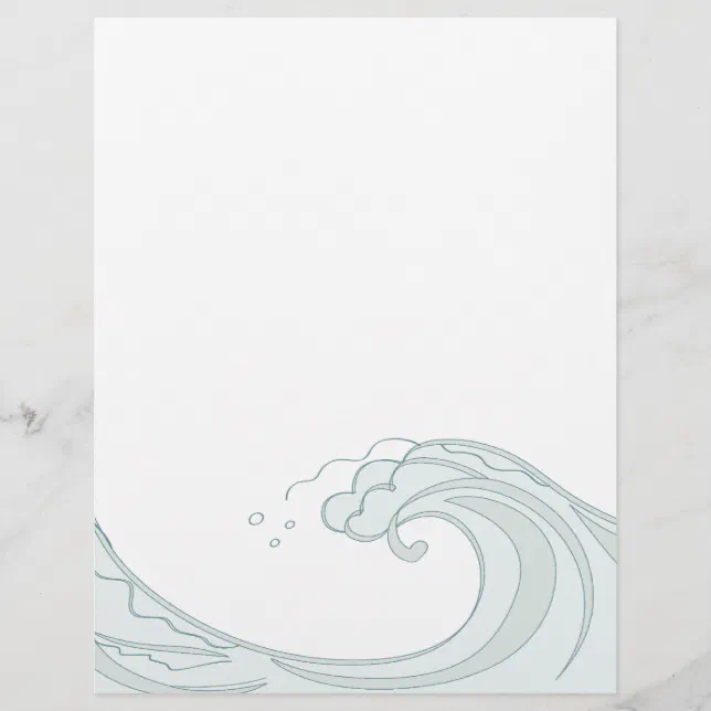Ocean Wave letterhead | Zazzle