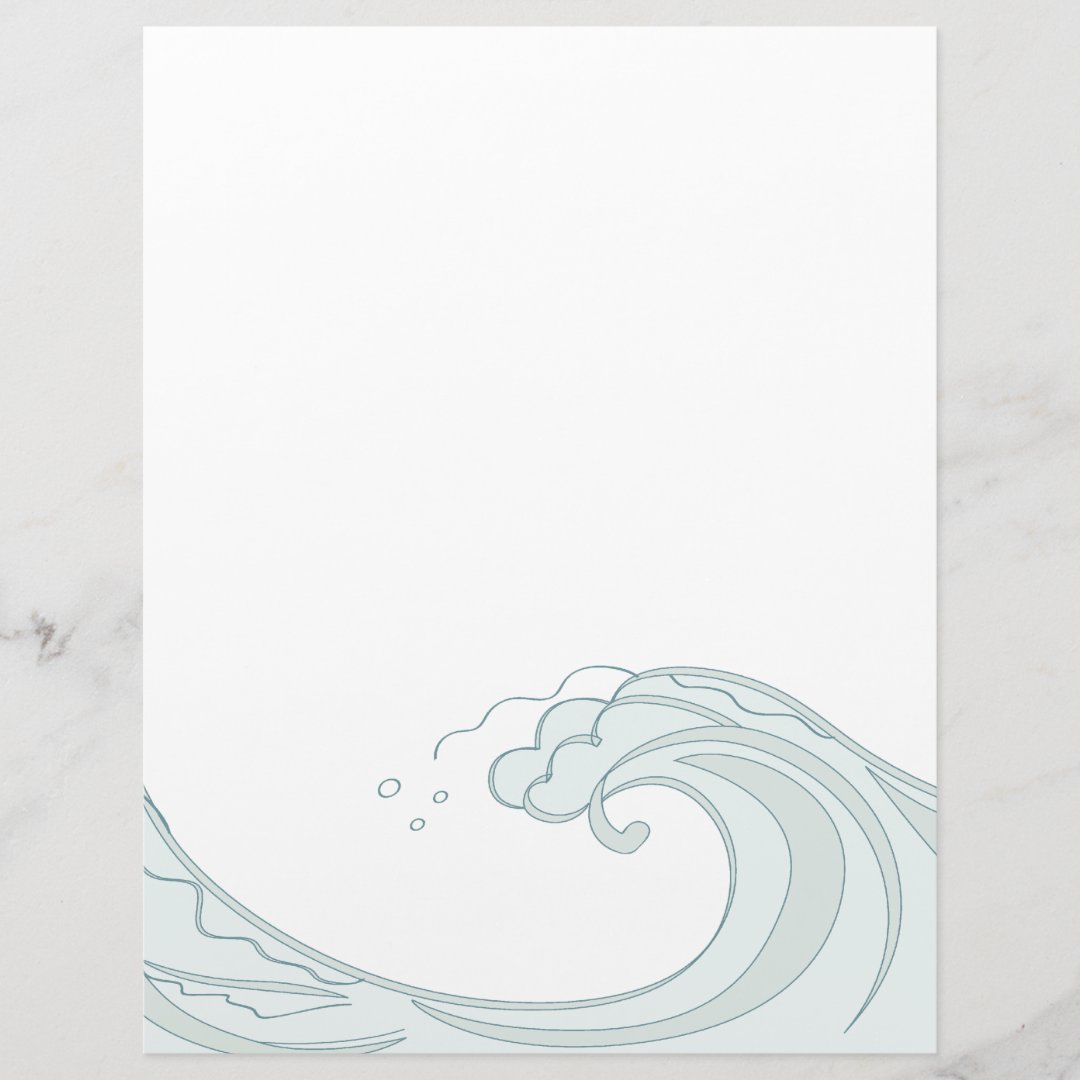 Ocean Wave letterhead | Zazzle