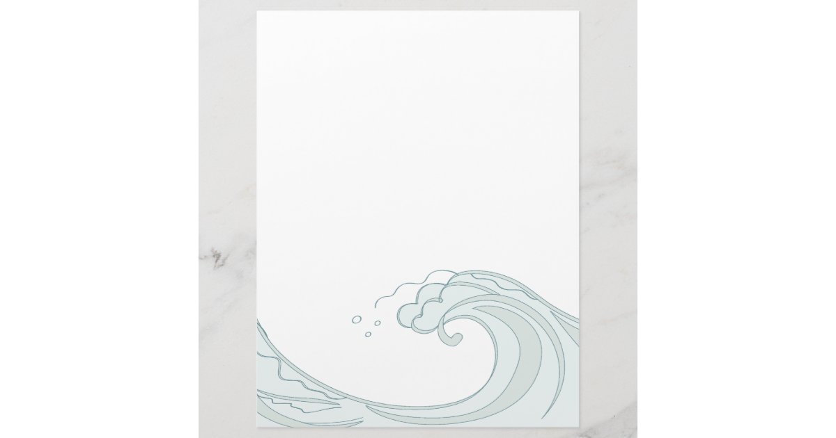 Ocean Wave letterhead | Zazzle