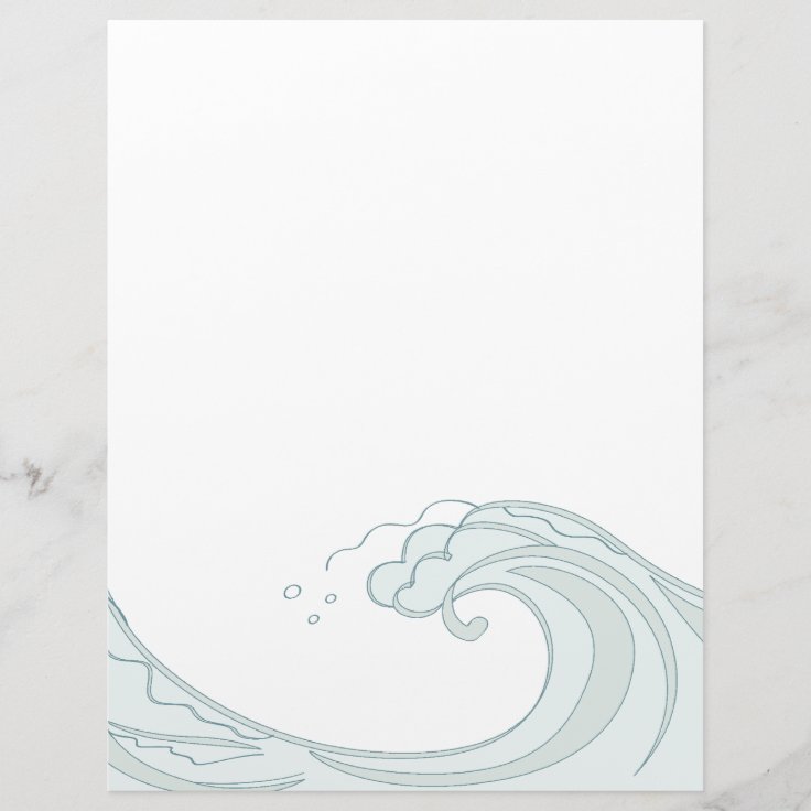Ocean Wave letterhead | Zazzle