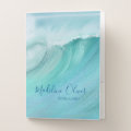 Ocean Wave Sea Travel Business Aqua Blue Modern Pocket Folder | Zazzle