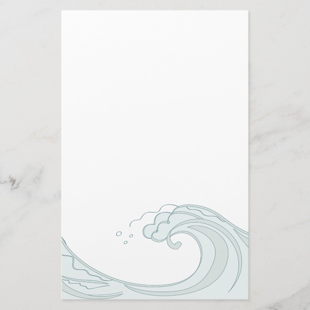Ocean Wave stationery | Zazzle