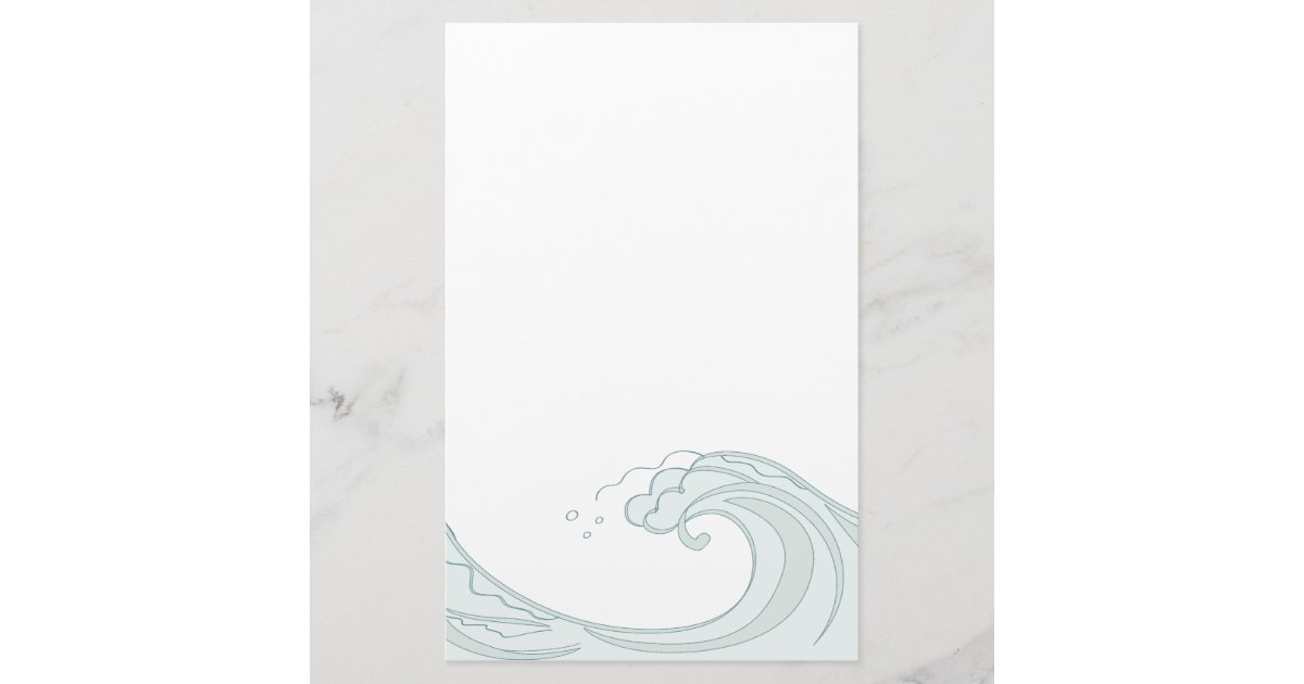 Ocean Wave stationery | Zazzle