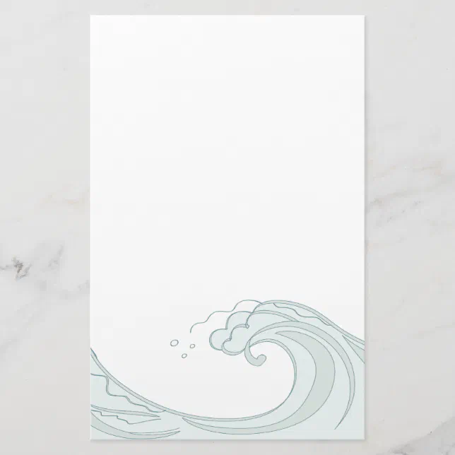 Ocean Wave stationery | Zazzle