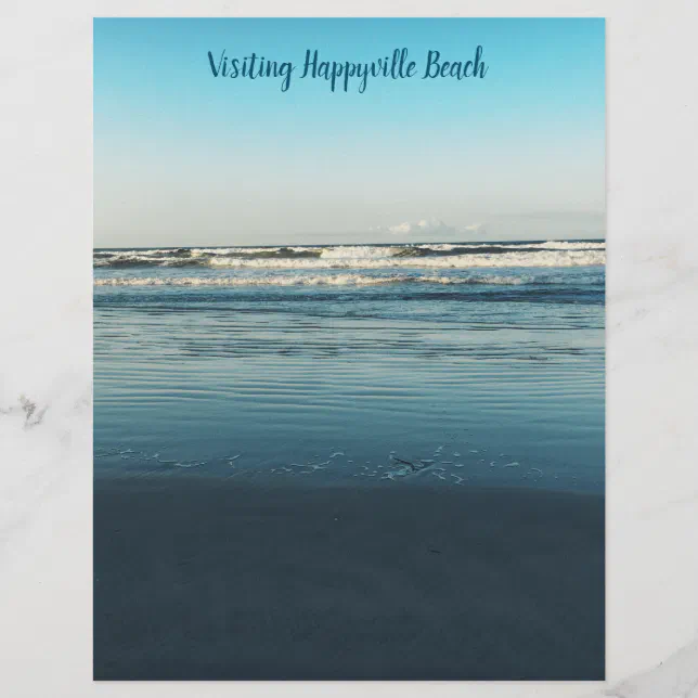 Ocean Waves Background Craft Scrapbook Paper | Zazzle