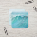 Ocean Waves Beach Sea Travel QR Code Modern Square Business Card | Zazzle