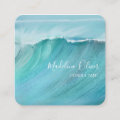 Ocean Waves Beach Sea Travel QR Code Modern Square Business Card | Zazzle