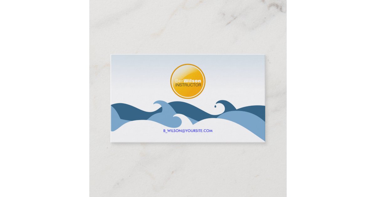 Ocean Waves Business Card | Zazzle