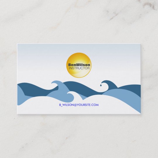 Ocean Waves Business Card V2 | Zazzle.com