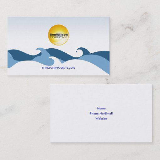 Ocean Waves Business Card V2 | Zazzle