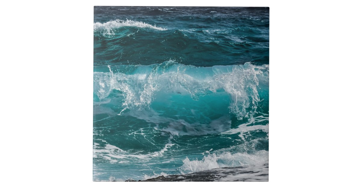 Ocean Waves Ceramic Tile | Zazzle