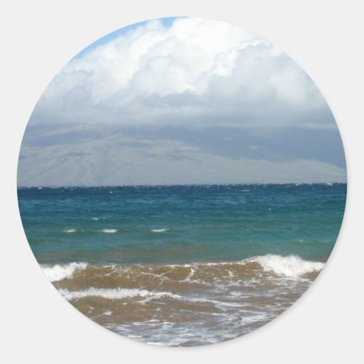 Ocean Waves Classic Round Sticker | Zazzle