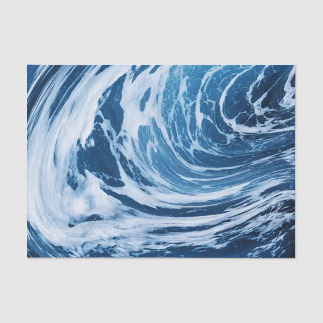 Ocean Waves Deep Water Decoupage Tissue Paper | Zazzle