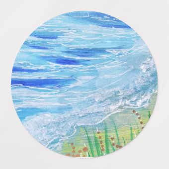 OCEAN WAVES LABELS | Zazzle