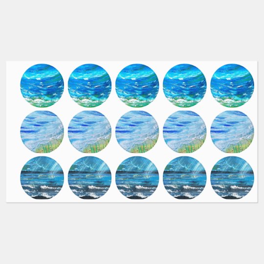 OCEAN WAVES LABELS | Zazzle.com