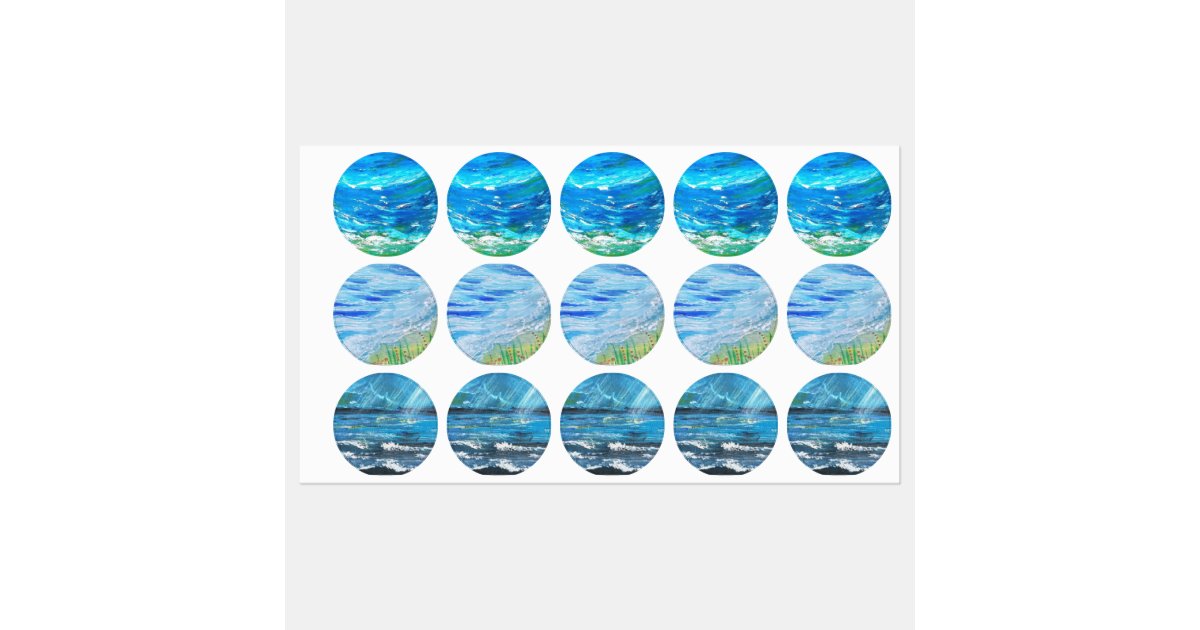 OCEAN WAVES LABELS | Zazzle