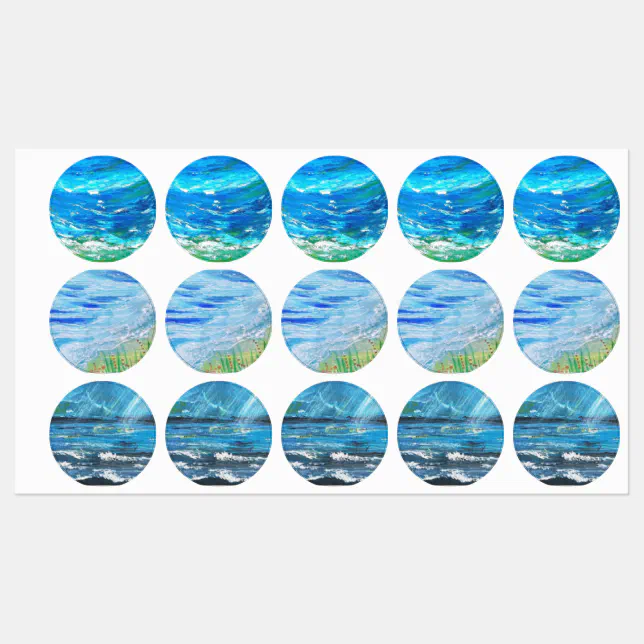 OCEAN WAVES LABELS | Zazzle