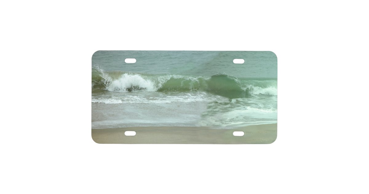 Ocean waves License Plate | Zazzle
