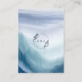 Ocean Waves Nautical Monogram Wedding Details Enclosure Card | Zazzle