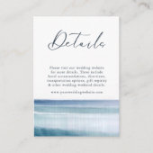 Ocean Waves Nautical Monogram Wedding Details Enclosure Card | Zazzle
