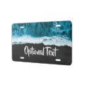 Ocean Waves On Black DIY Name License Plate | Zazzle
