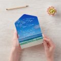 Ocean Waves Photo Chic Tropical Beach Blue Wedding All In One ...