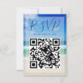 Ocean Waves Photo QR Code Beach Wedding RSVP Card | Zazzle