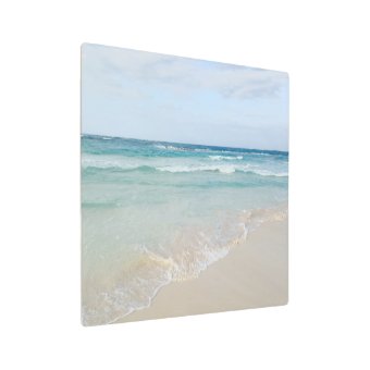 Ocean Waves Tropical Shore Beach Scene Metal Print | Zazzle