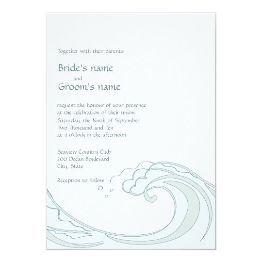 Ocean Waves Wedding Invitations | Zazzle.com