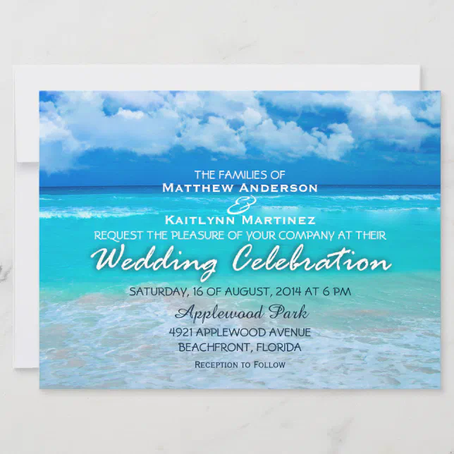 Ocean Wedding Set 1 - Invitation | Zazzle