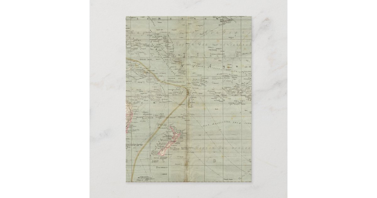 Oceania Atlas Map Postcard | Zazzle
