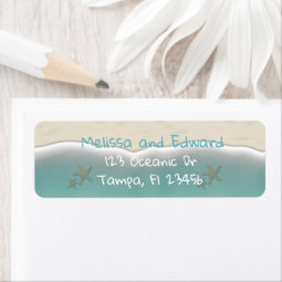 Oceanic Beach Ocean Shore Return Address Labels | Zazzle
