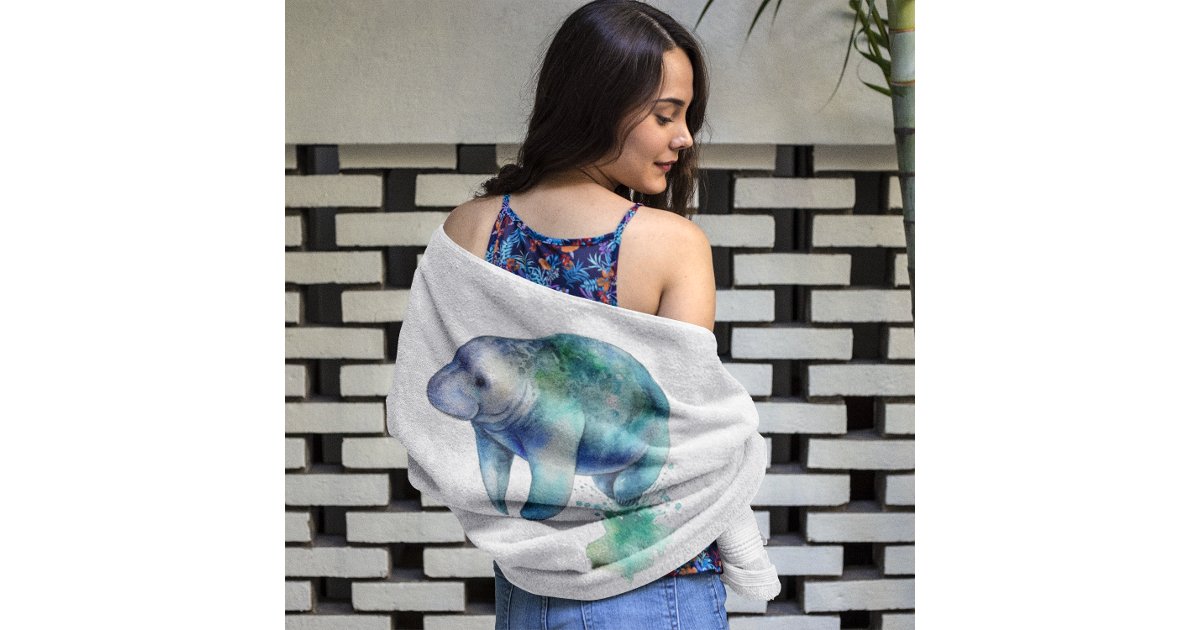 Oceanic Whisper Manatee Bath Towel | Zazzle