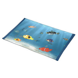 Oceans Of Fish Placemat | Zazzle