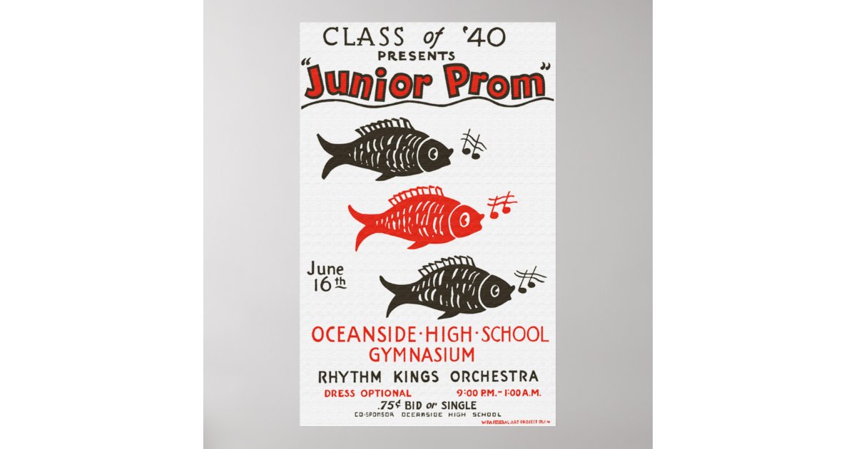 Oceanside High Junior Prom Poster | Zazzle