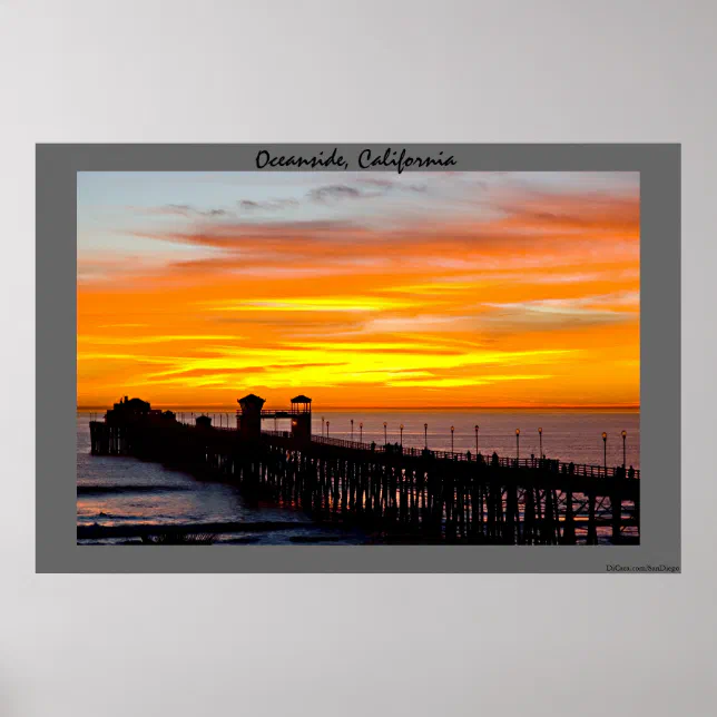 Oceanside Pier Poster | Zazzle