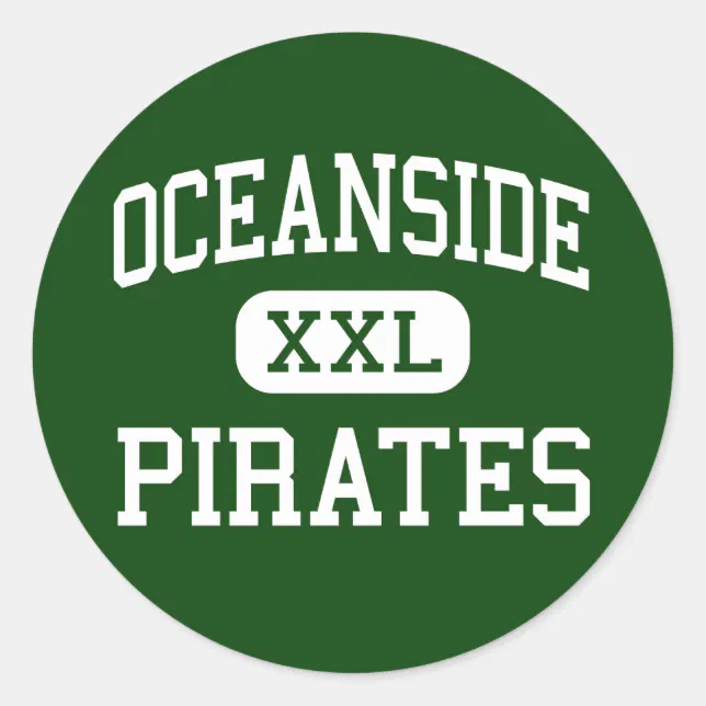 Oceanside - Pirates - High - Oceanside California Classic Round Sticker ...