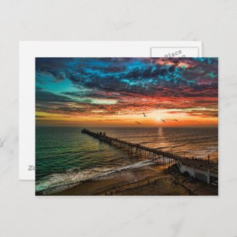 Oceanside Sunset Postcard | Zazzle