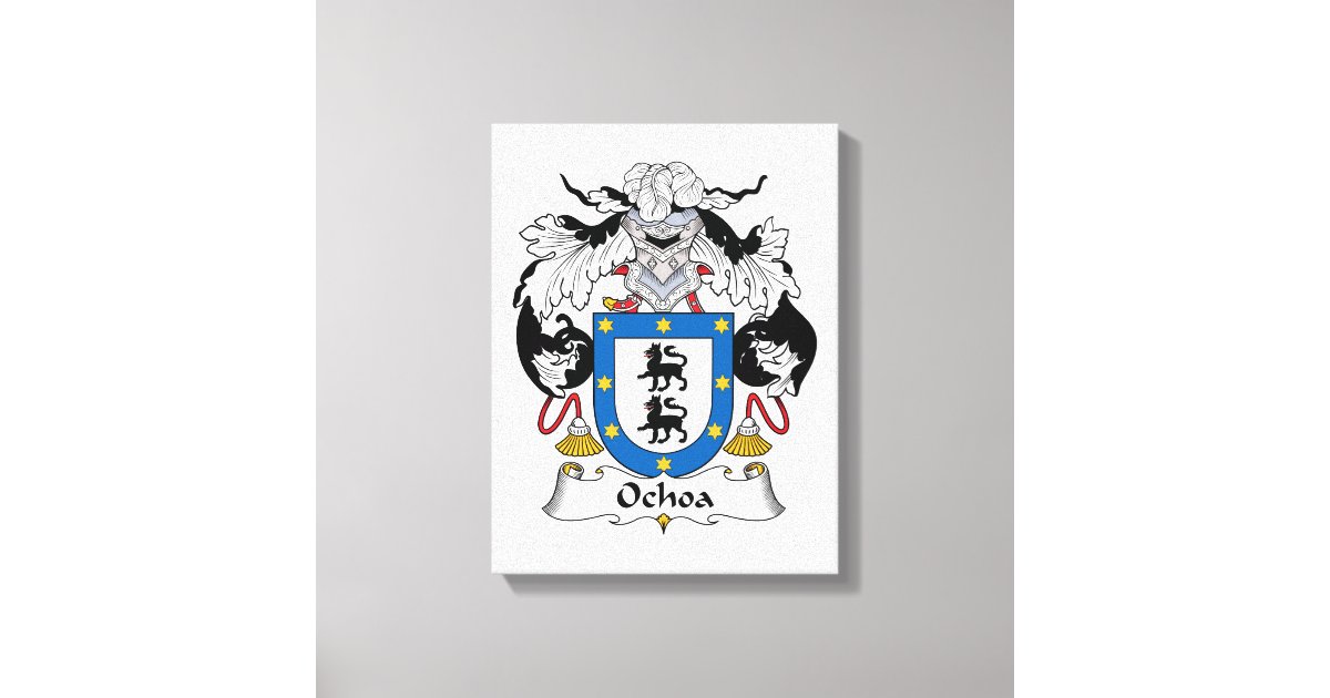 Ochoa Family Crest Canvas Print | Zazzle