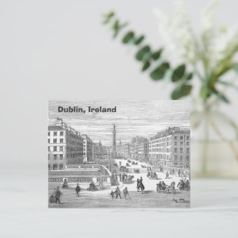 O'Connell Street Vintage Dublin Ireland Postcard | Zazzle