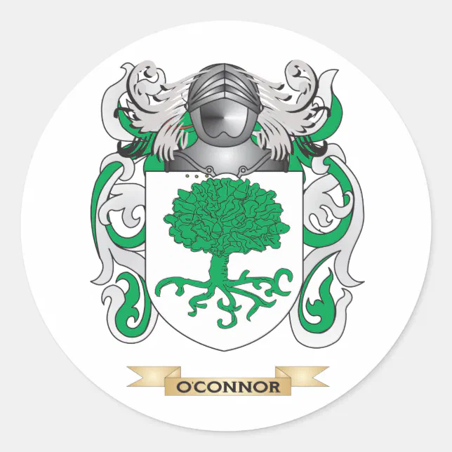 O'Connor Coat of Arms (Family Crest) Classic Round Sticker | Zazzle