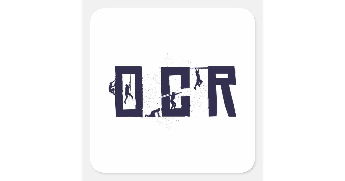 OCR Obstacle Race Square Sticker | Zazzle