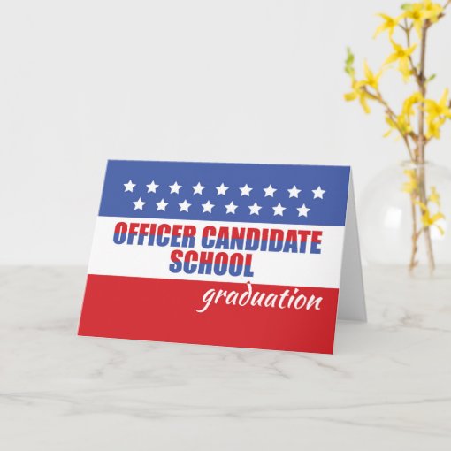 OCS, Officer Candidate School Graduation Congrats Card | Zazzle