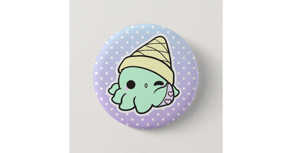 Octi-Cream Pin | Zazzle