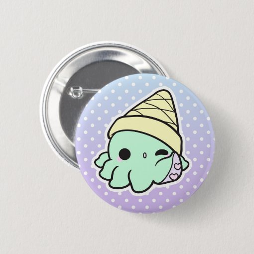 Octi-Cream Pin | Zazzle