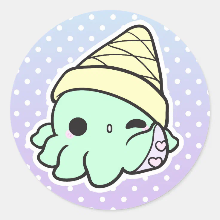 Octi-Cream Sticker | Zazzle