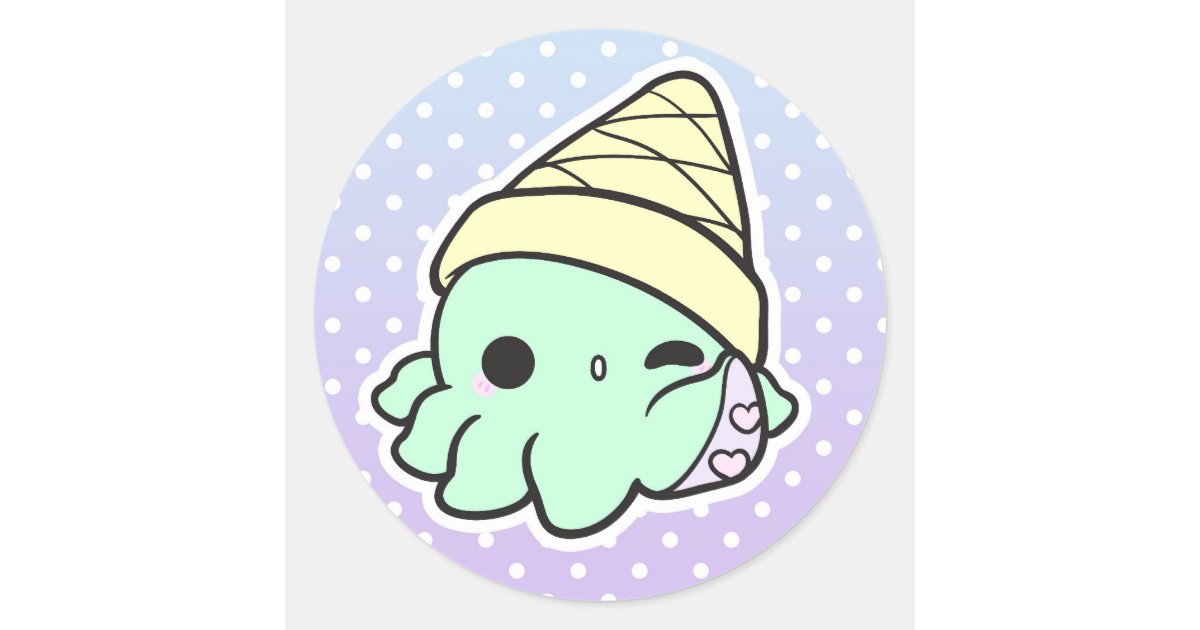 Octi-Cream Sticker | Zazzle